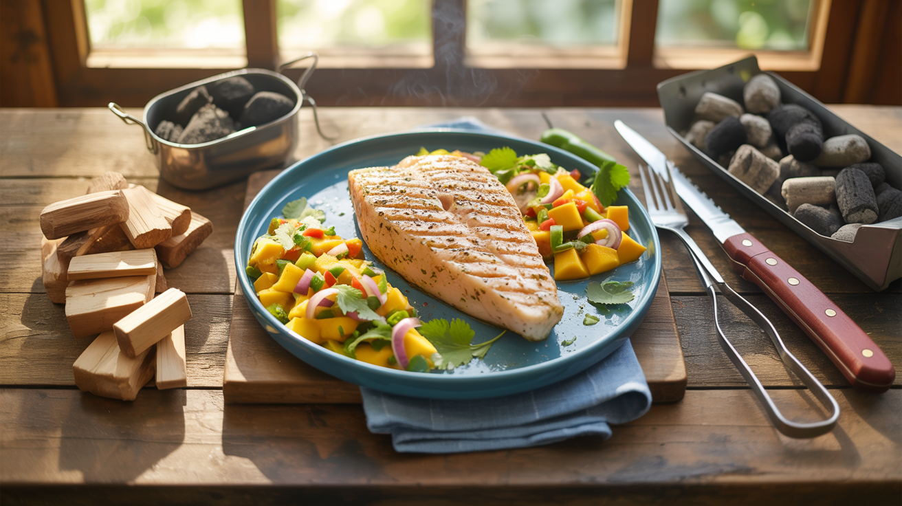 Grilled Swordfish Recipe with Mango Salsa - Perfect Summer