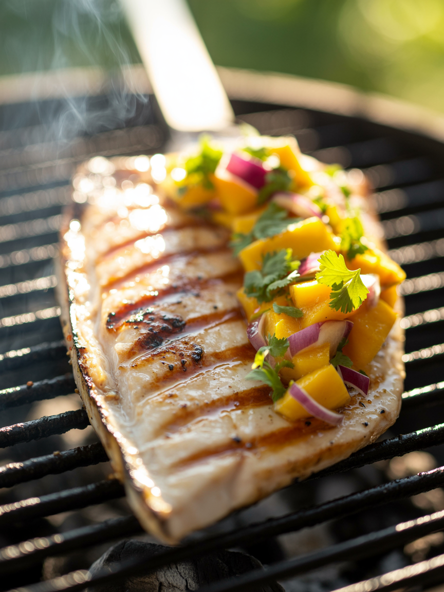Grilled Swordfish Recipe with Mango Salsa - Perfect Summer